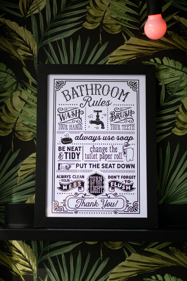 Bathroom rules – The Little Print Shop